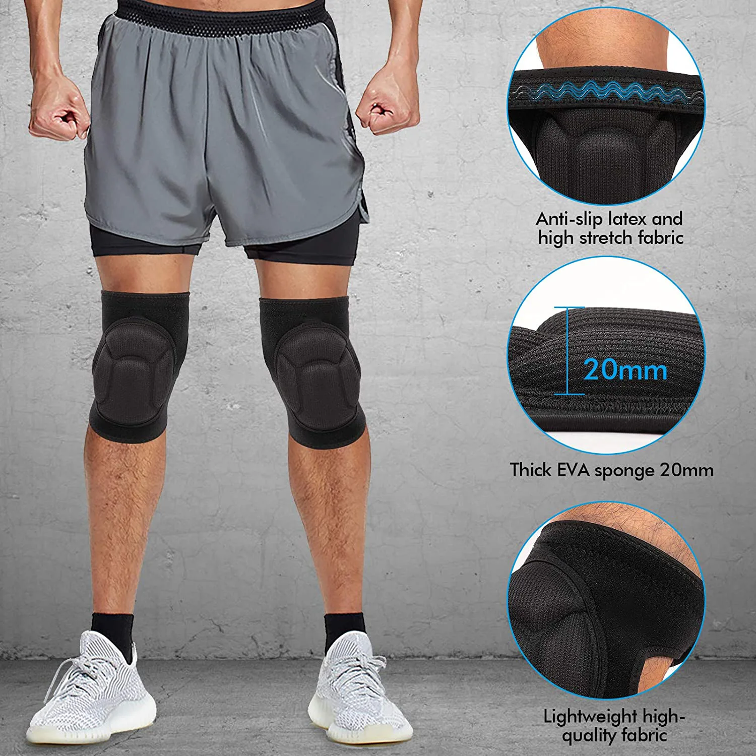 Fspg Climbing Compression Anti-slip Protector Knee Brace Sponge Knee ...