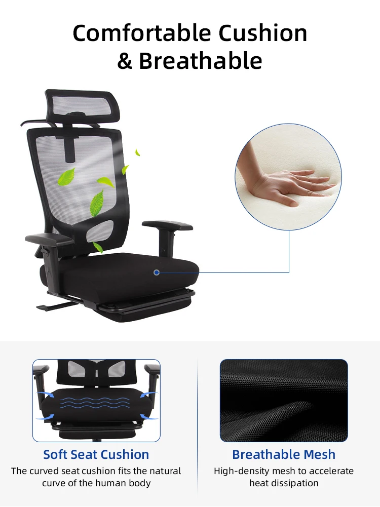 Henglin Modern Design High Back Black Mesh Comfortable Office Chair ...