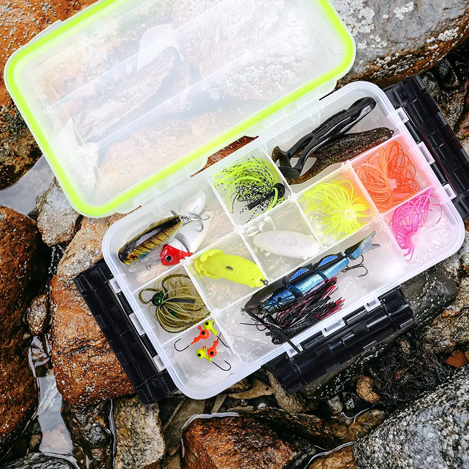 Waterproof Tackle Box Floating Airtight Stowaway Lure Box With ...