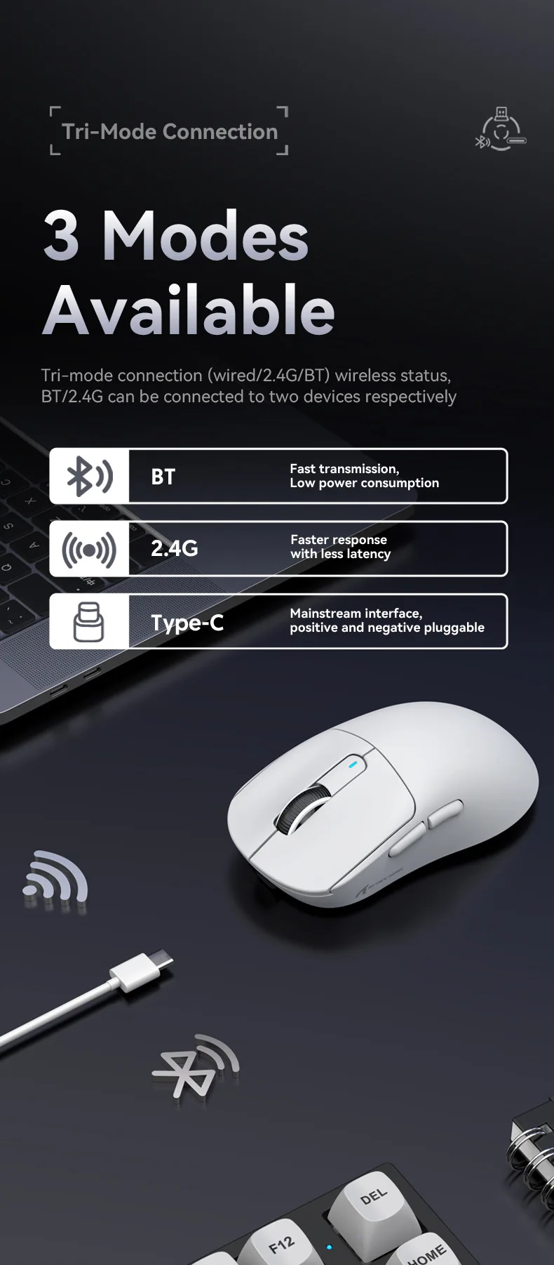Attack Shark X3 Pro 4K Gaming Mouse - Precision & Comfort
