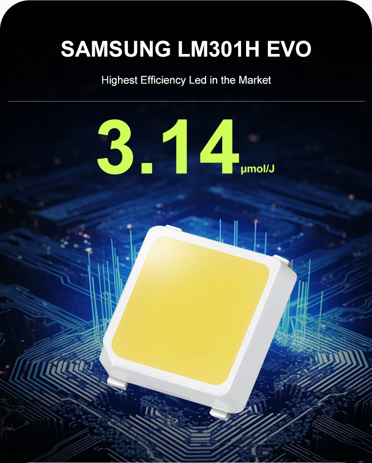 800W UV IR Led Grow Light - Kingbrite LM301H EVO Mint White