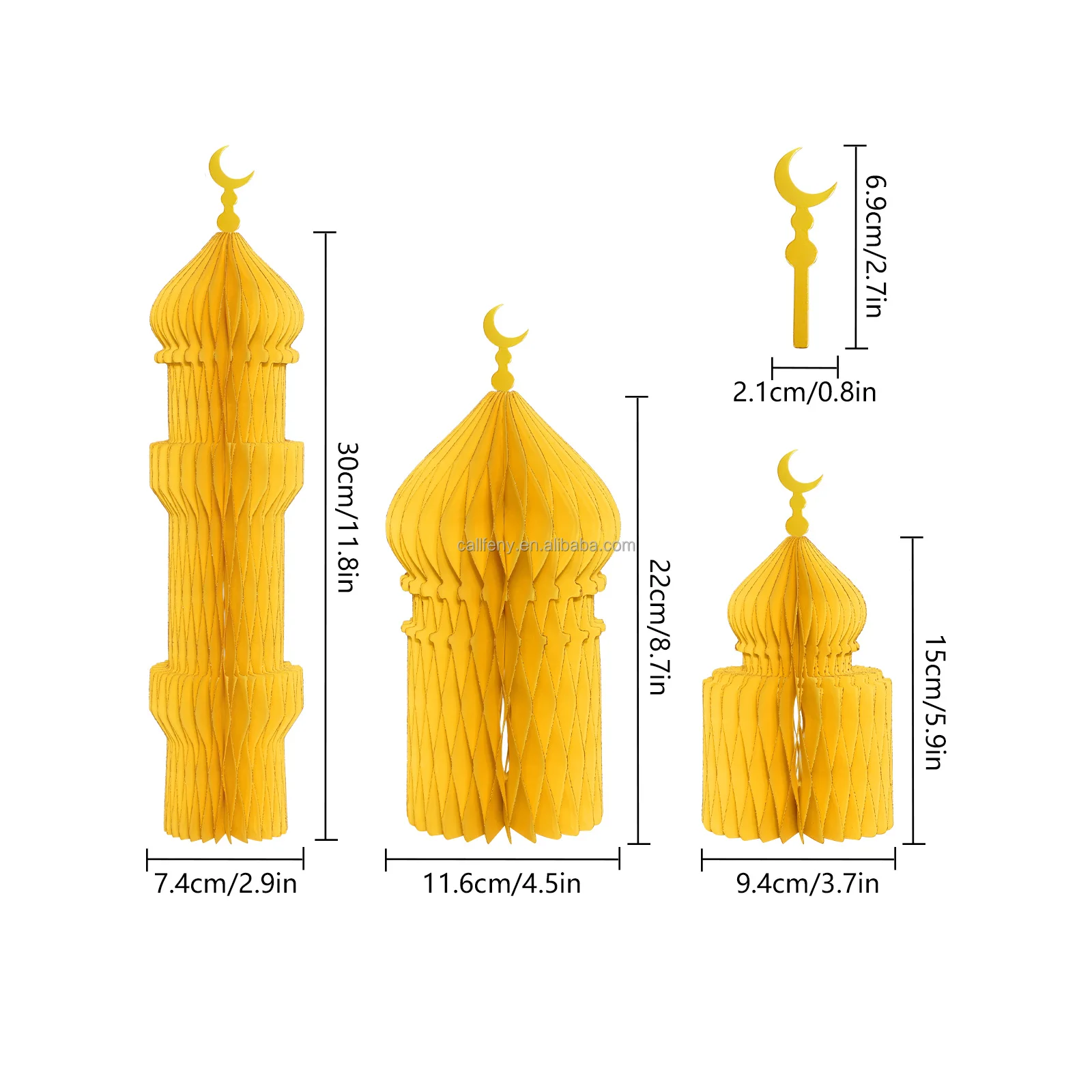 Eid Mubarak Paper Ornaments - Unique Ramadan Decorations