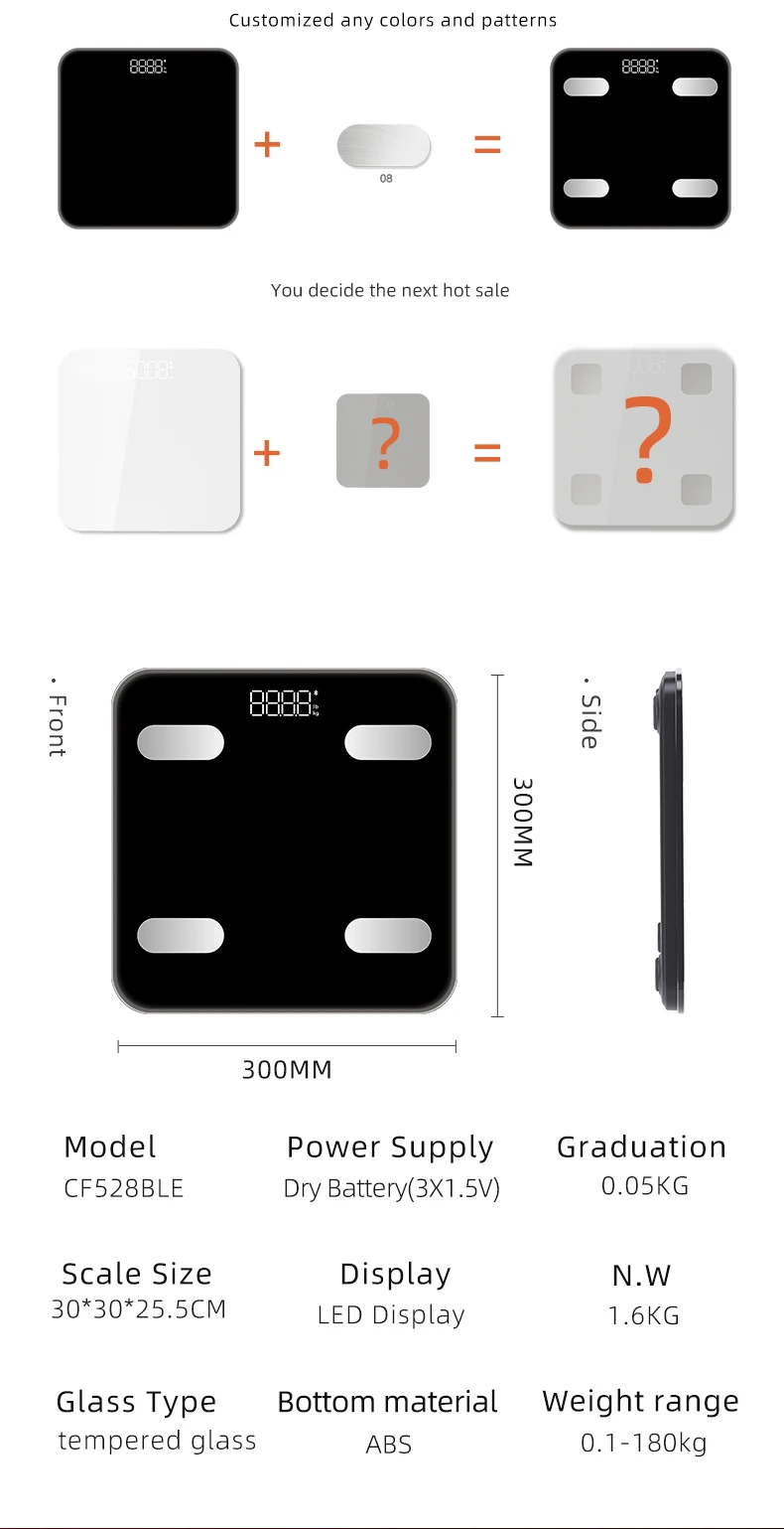 Smart Body Fat Scale For Tuya Scales Customized Digital Body Weight ...