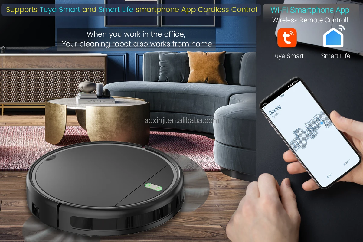 Tuya Smart Wifi App Control Vacuum Robot Cleaner With Automatic ...