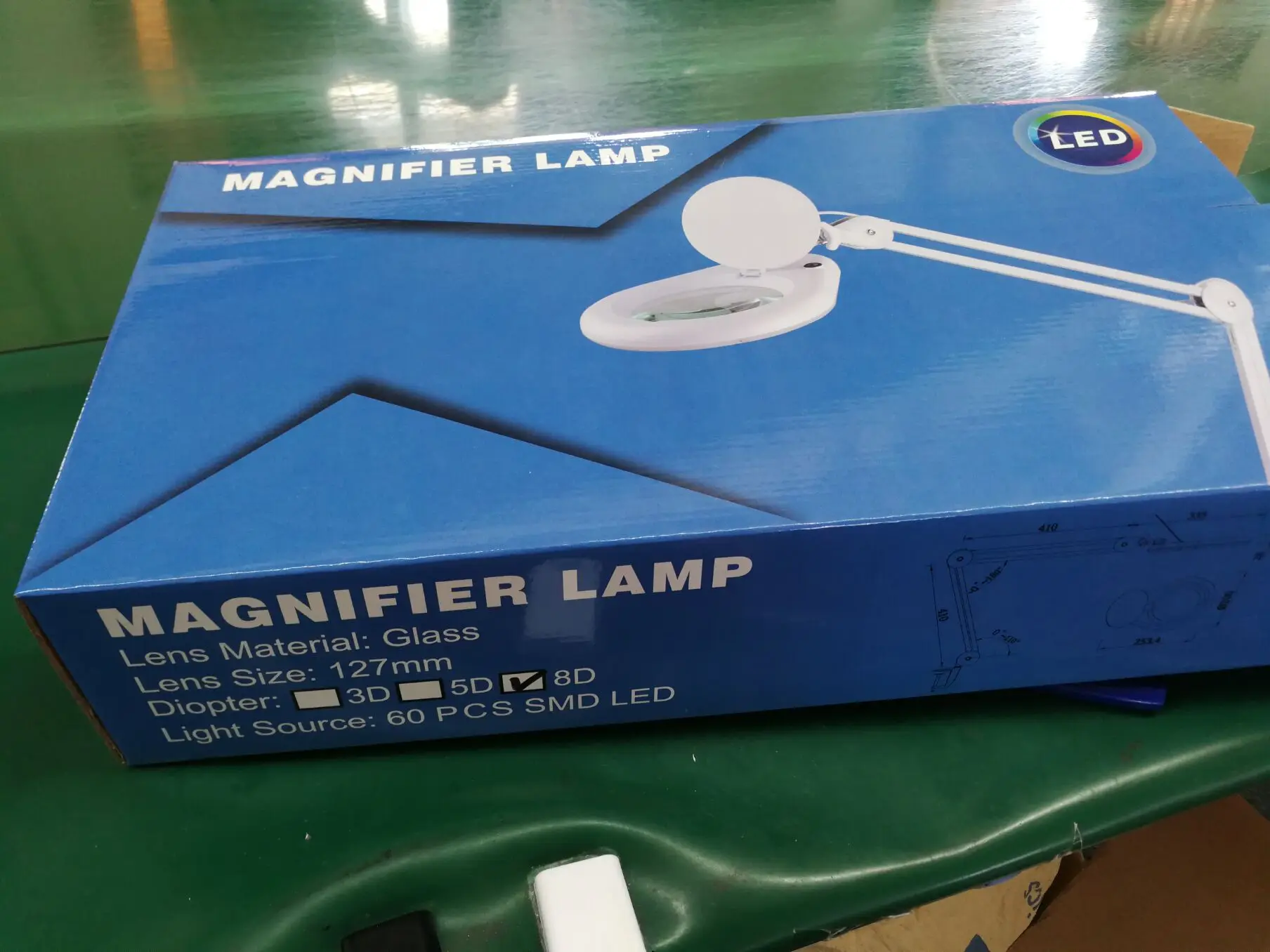 Adjustable Magnifying Working Lamp Esd 3x,5x,8x Magnifition With Led ...