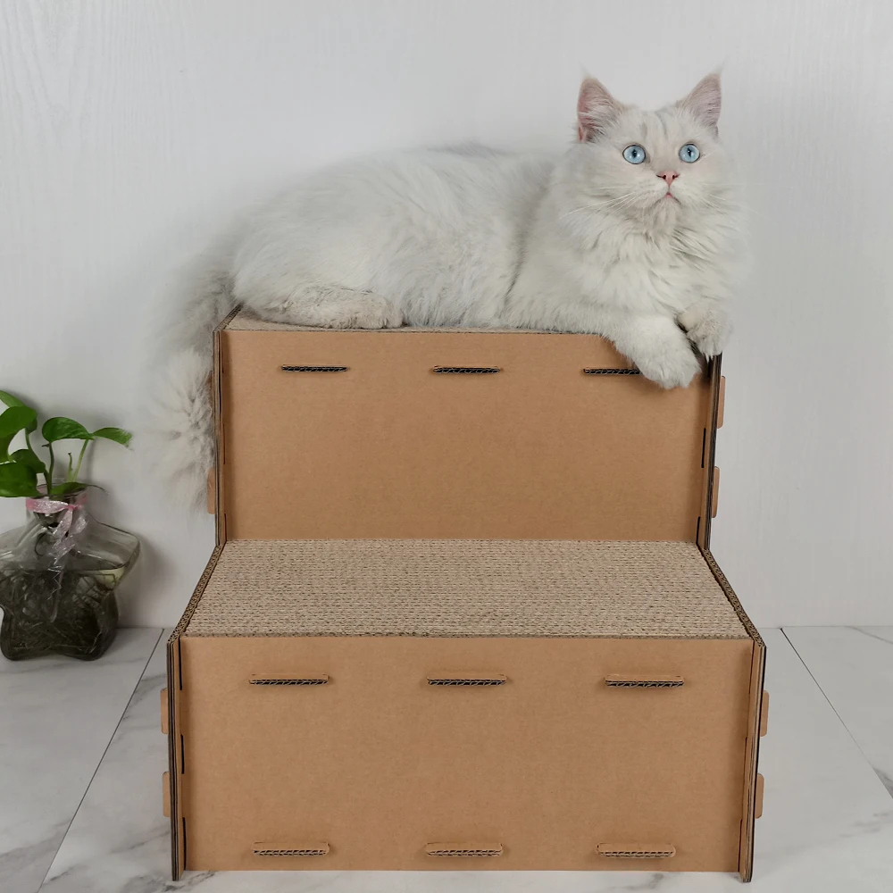 Corrugated Cardboard Cat Tunnel Corrugated Ball Toy Cat Scratcher House ...