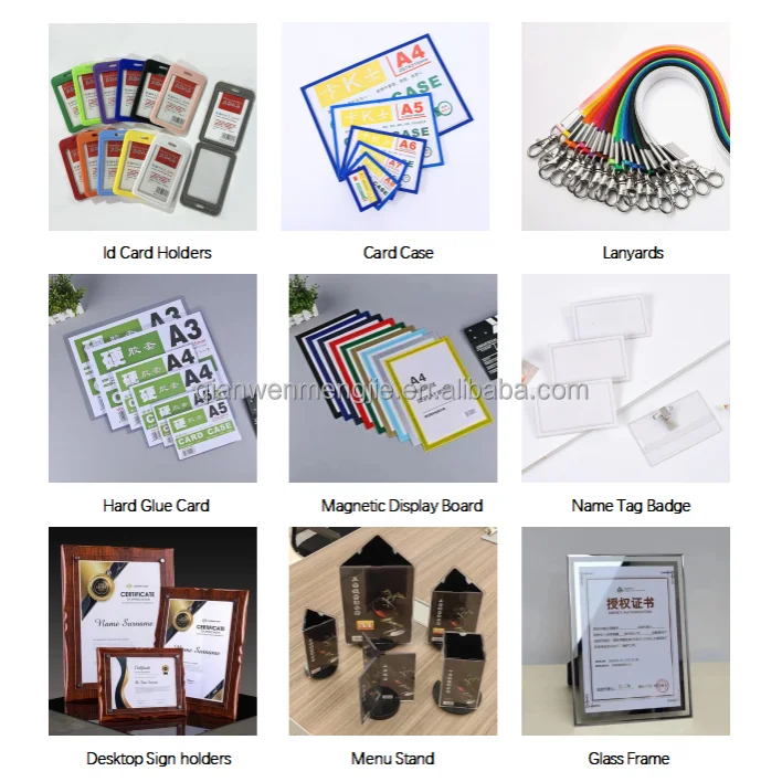 Wholesale Aluminum Office Staff ID Card Badge Holder Vertical Name ...