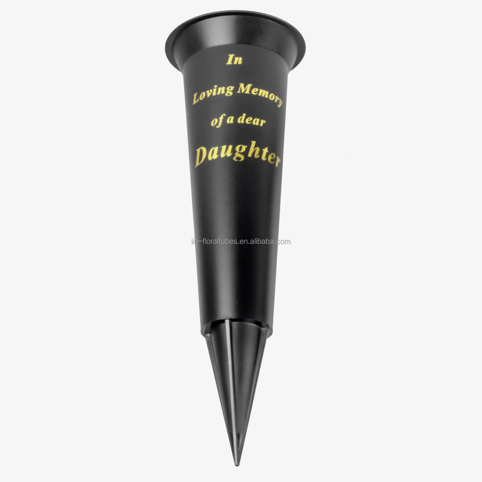 IN LOVING MEMORY - Plastic Grave Spike Vase for Memorials