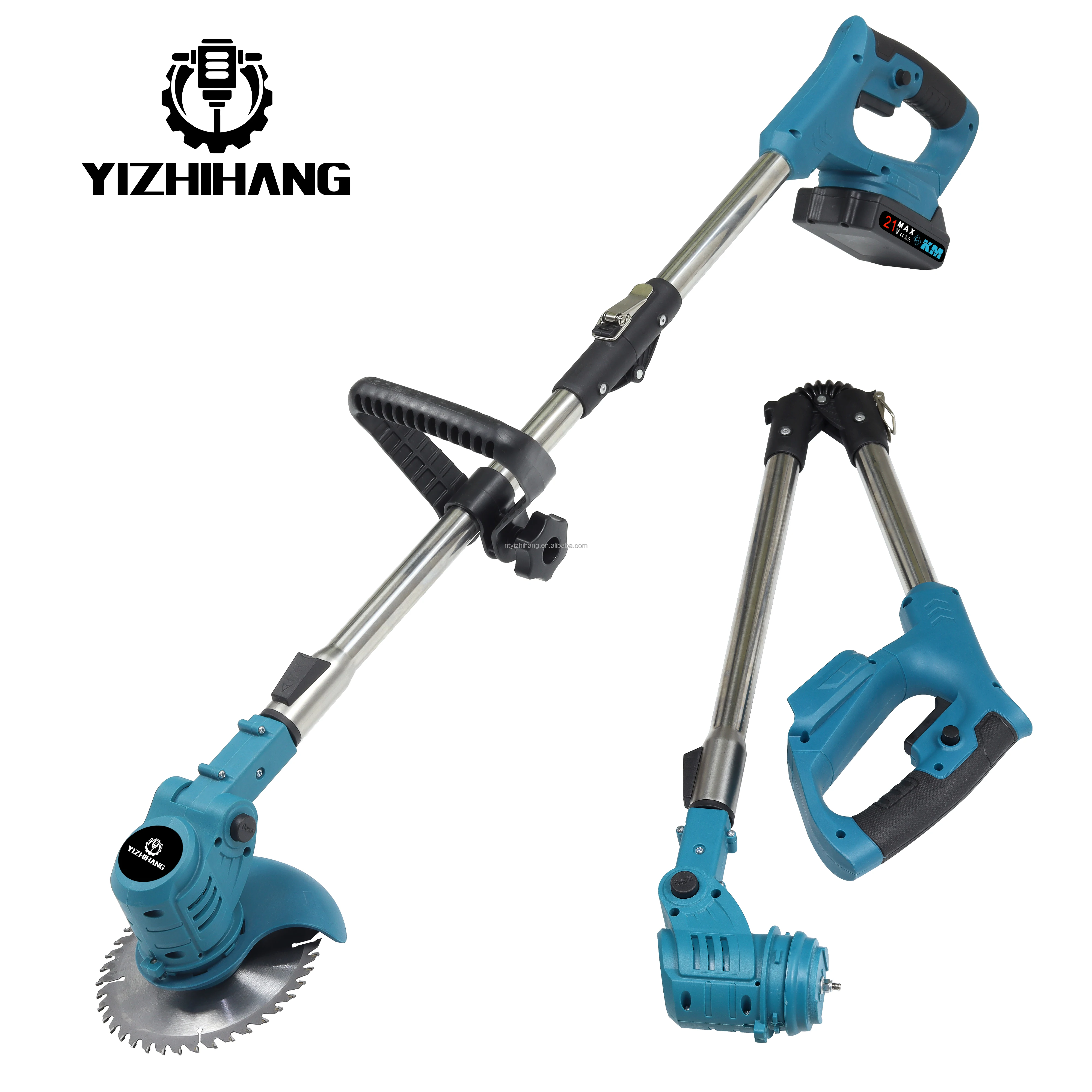 Amlm21 Mini Portable Battery Operated Folding Lawn Mower Garden Grass ...