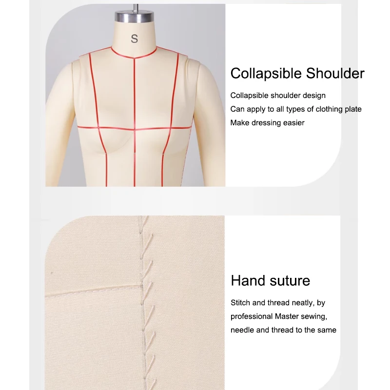 Jasmine US Standard Size Female Mannequin and Dress Form for Clothing ...