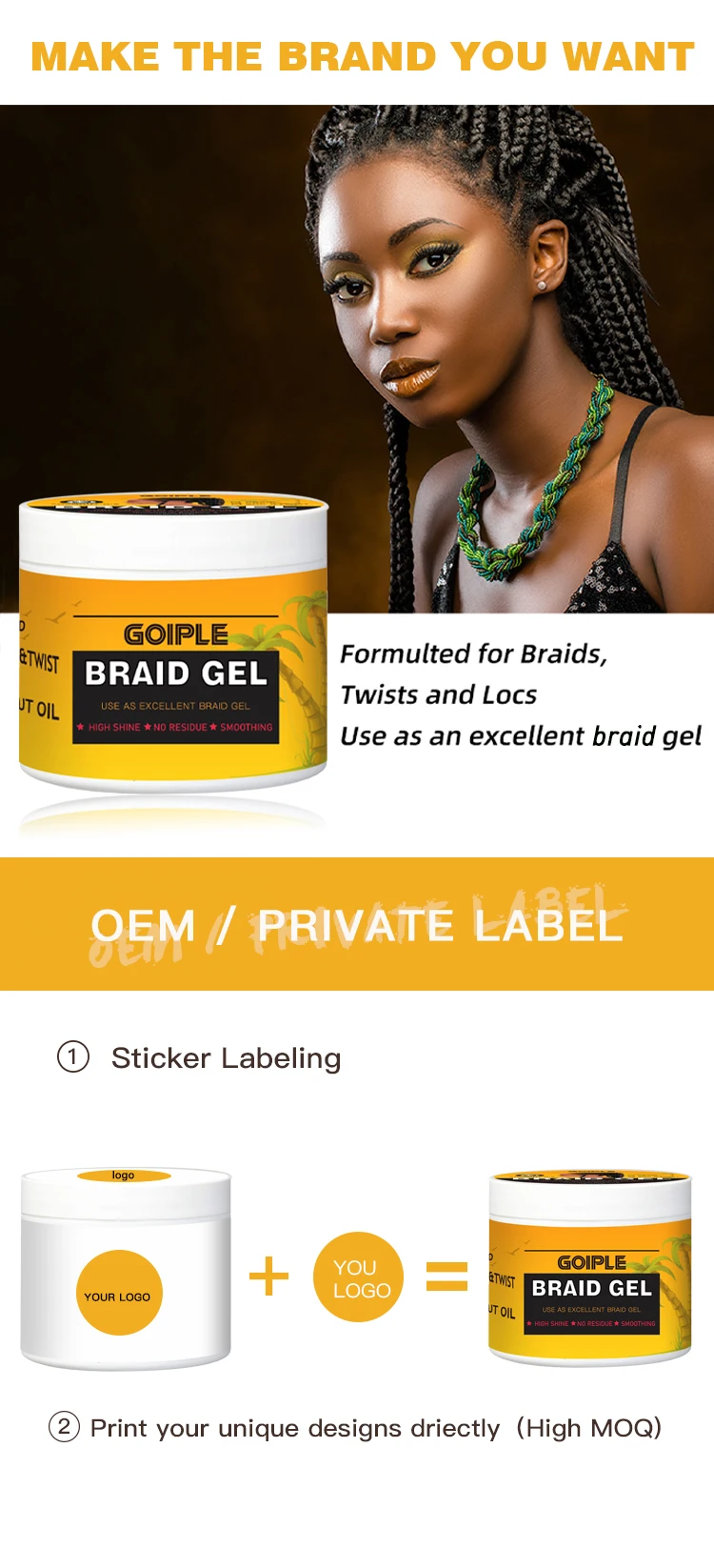 Wholesale Hair Braiding Gel Loc Gel Private Label Braids Control Frizz ...