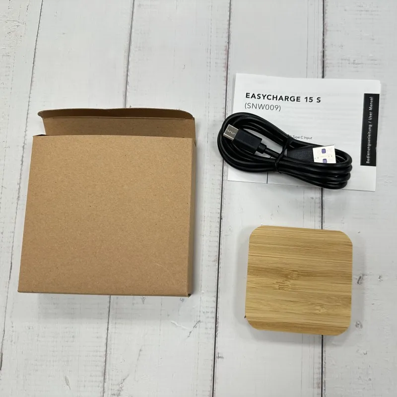 Eco-friendly Bamboo Charging Station Customized Logo 15w Fast Charger ...