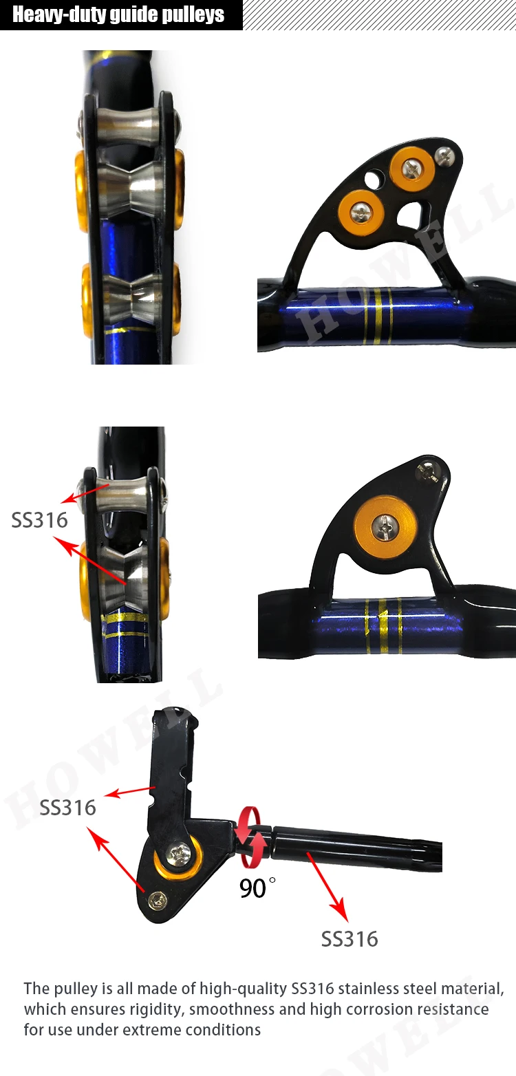 OEM Trolling Rods - Durable Fiberglass for Big Game Fishing