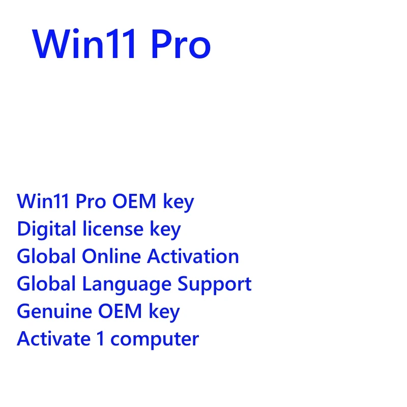 Genuine Win 11 Pro Oem Key 100% Online Activation Win 11 Professional ...
