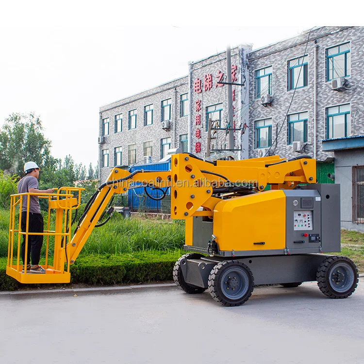 Crankshaft Telescopic Lift Platform Crank Mobile Boom Lift Towable ...