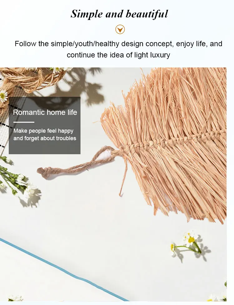 Leaf Shape Macrame Wall Hanging Macrame Raffia Leaves Wall Hanging For ...