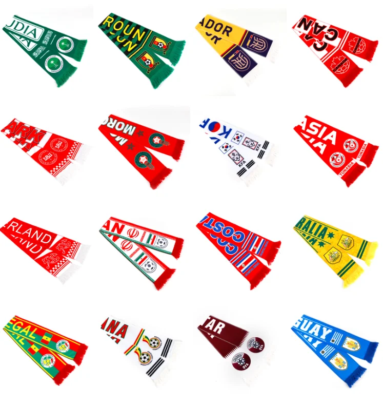 Custom Soccer Scarf 44 Country Printing Polyester Football Fan Scarfs ...
