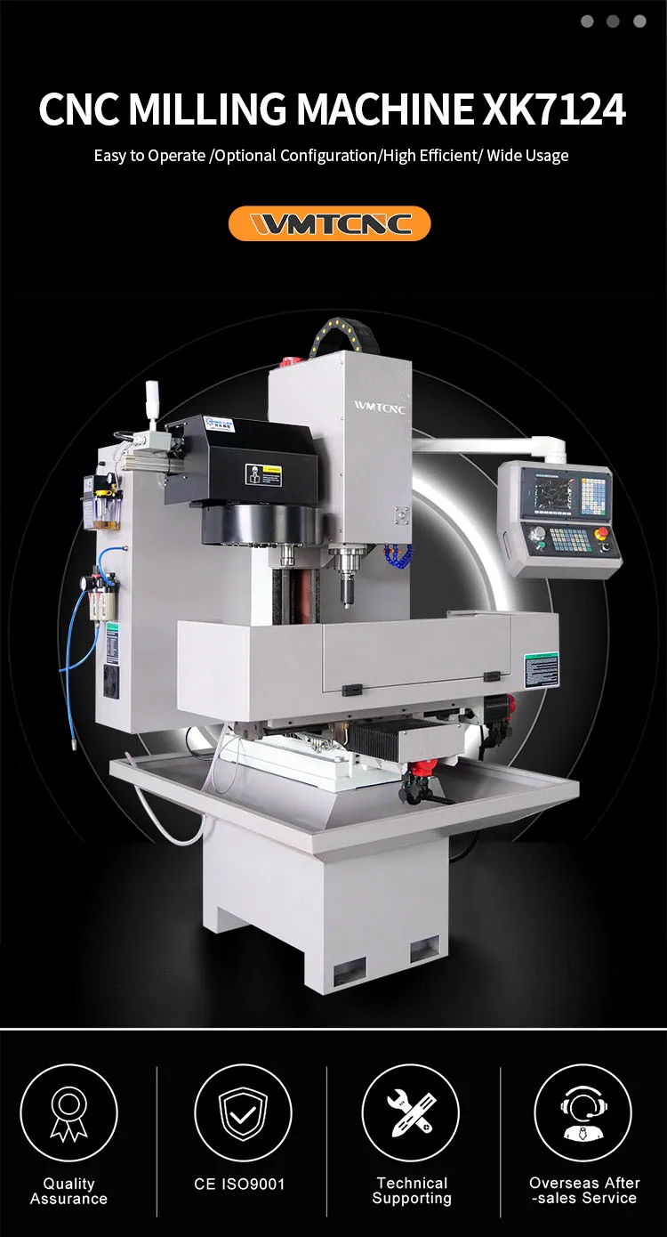 XK7124 Metal 3 Axis CNC Milling Machines for Sample Production
