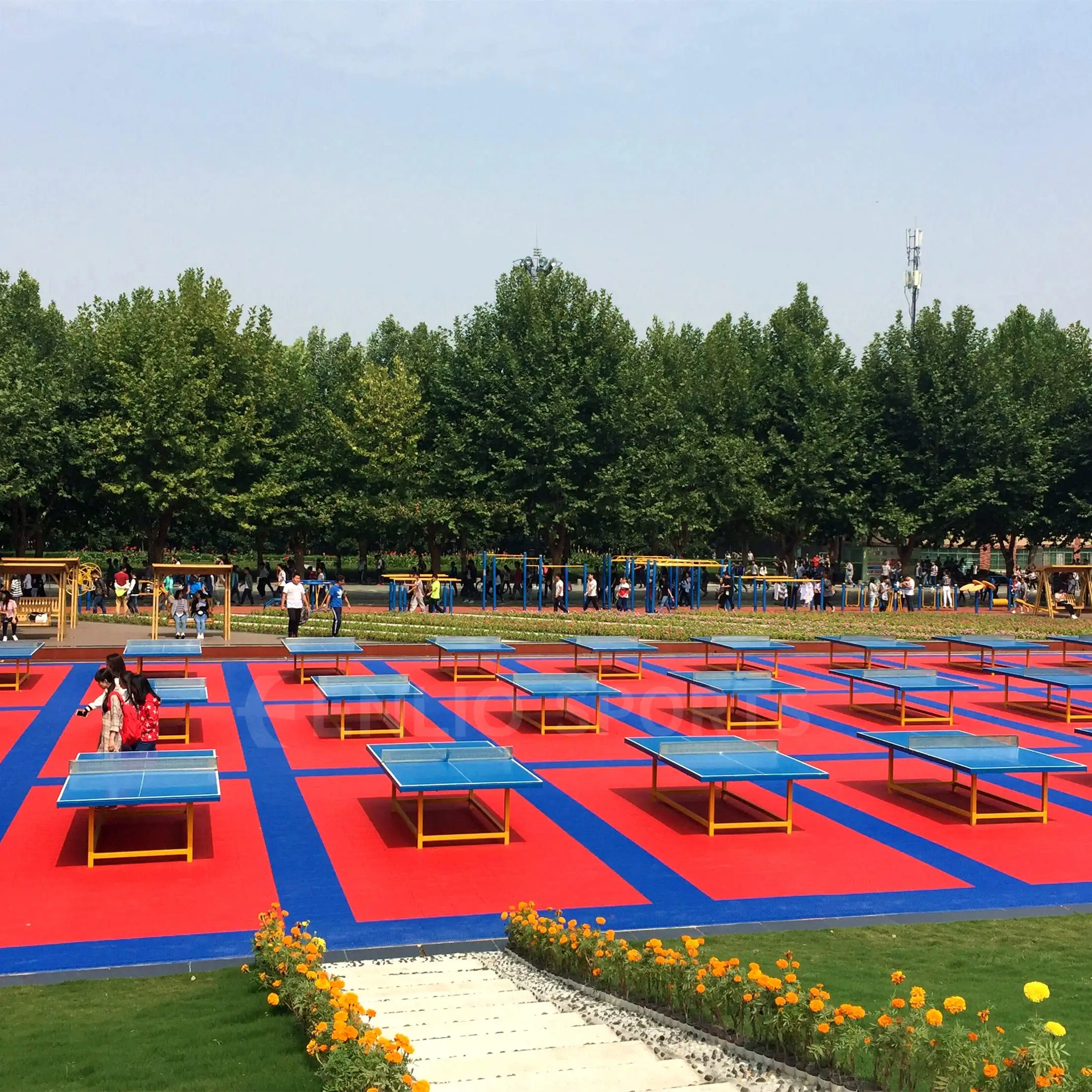 Enlio Pickleball Court Plastic Flooring - Anti-Slip Tiles