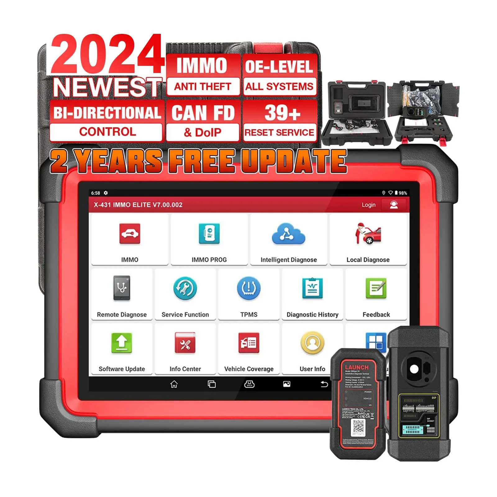 2024 Launch X431 Immo Elite Car Diagnostic Scanner Machine New And ...