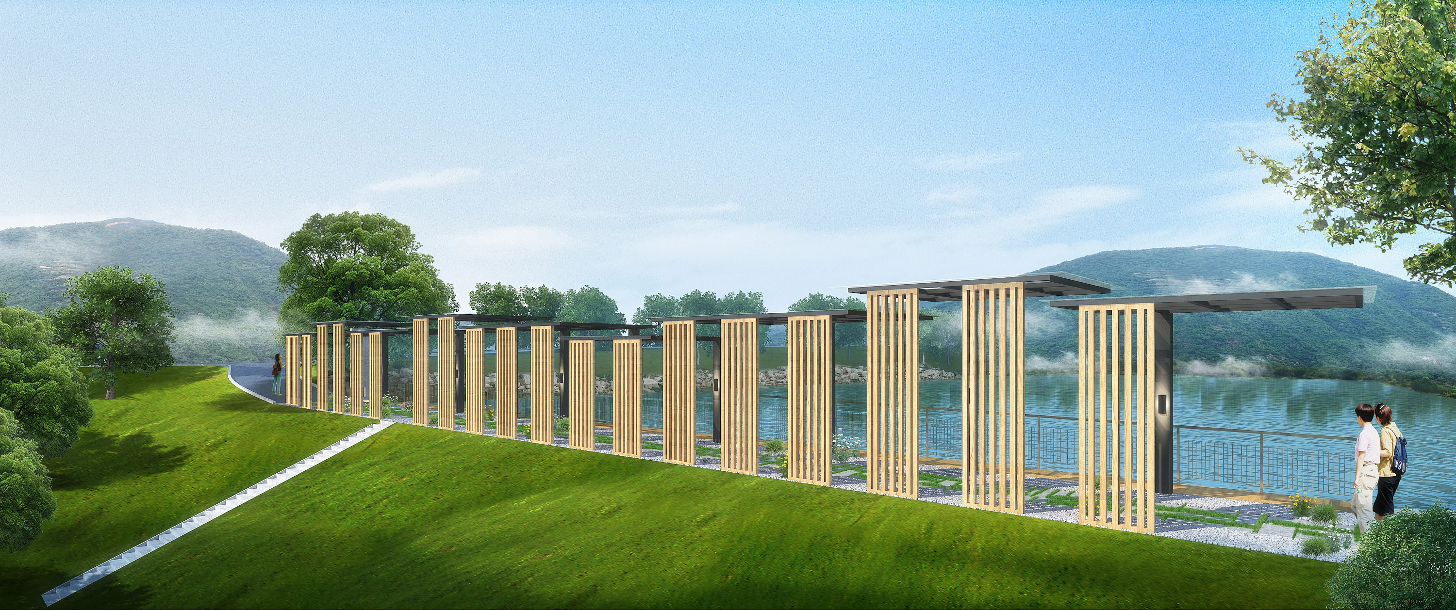 Aluminum Alloy Garden Pavilions Long Corridors Villas Outdoor ...