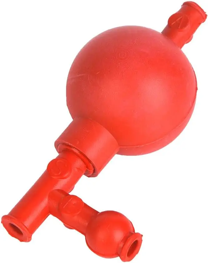 With 3 Openings Red Pipetting Ball Quantitative Suction Bulb Rubber ...