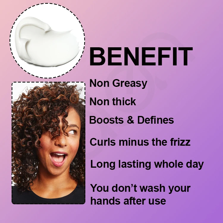 Oem Factory Natural Frizz Control Curl Defining Cream For Wavy Curly Hair Curl Cream Buy Curl