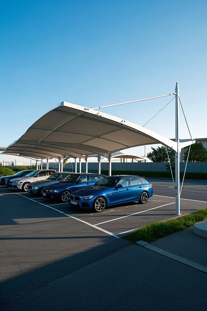 Portable Car Parking Garage Canopy Tent Shade Fabric Carport Membrane ...