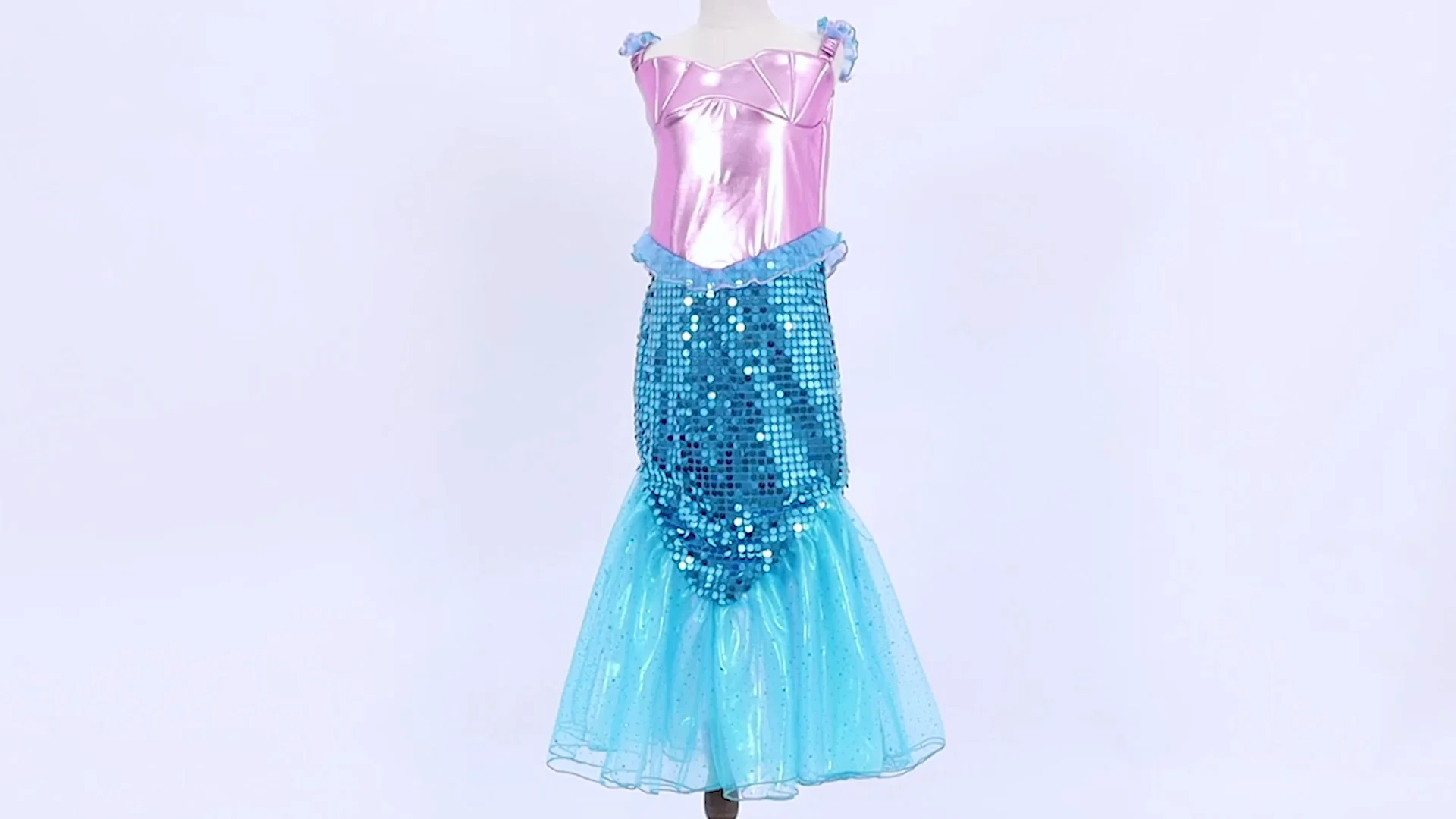 Customized Children Little Mermaid Clothes Fancy Costume Kid Girl ...