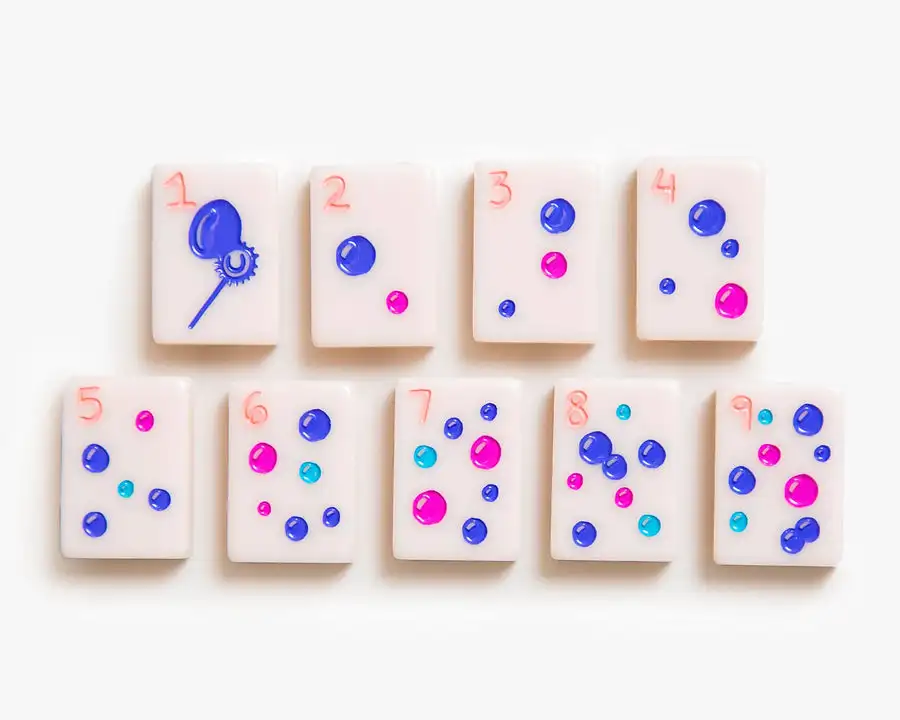 Acrylic Mahjong Game Set with Custom Monogram American Tiles