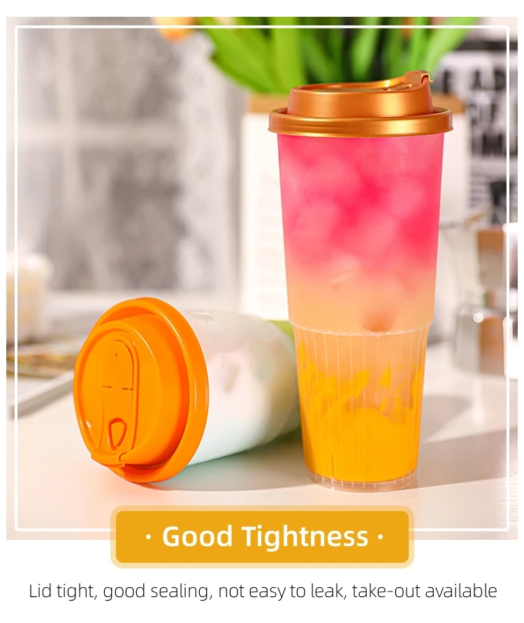 1000ml Torch Shaped Design Bubble Tea Packaging Disposable Cold Drinks ...