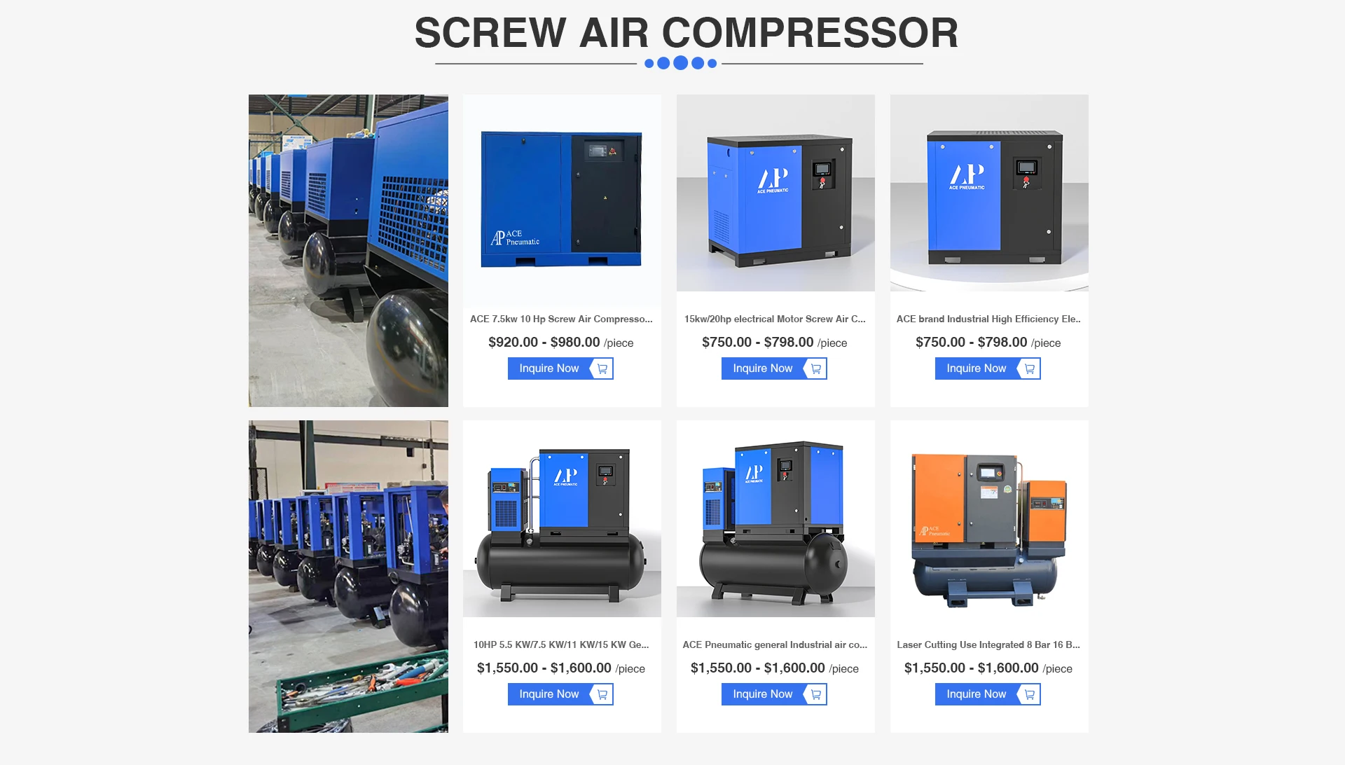 Jiangxi Ace Pneumatic Co., Ltd. - screw air compressor, air dryer