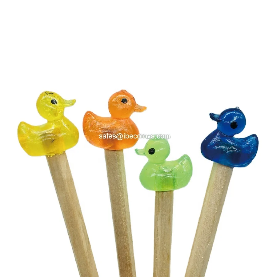 Rubber Sticky Duck Pencil Topper Toys for Vending Machines