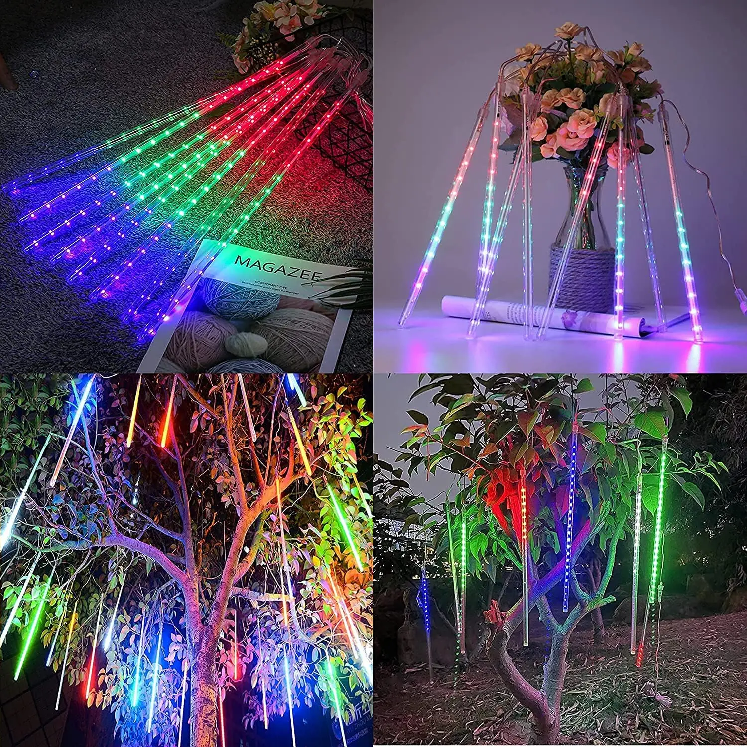 Meteor Shower Rain Lights - 50000 Hours LED Christmas Lights