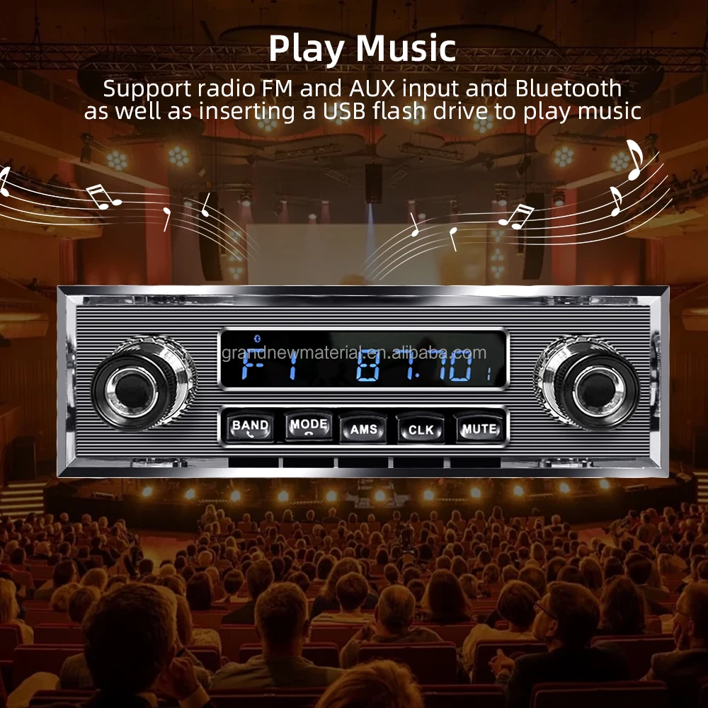 Grandnavi Retro Sound Car Stereo FM BT - Perfect for Old Cars