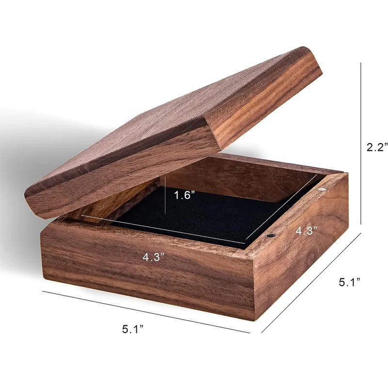 Wooden Box with Hinged Lid - Perfect for Storage & Display