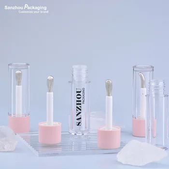 Unique Big Brush Lip Gloss Tube With Metal/flocked Applicator Custom ...