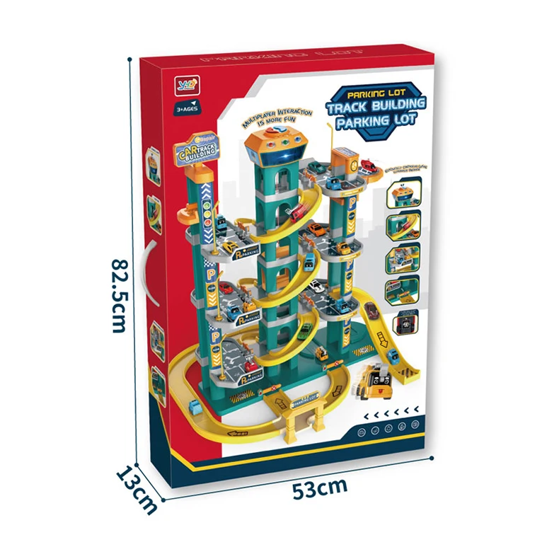 Electric Multilayer Car Parking Lot Track Toy Set for Kids