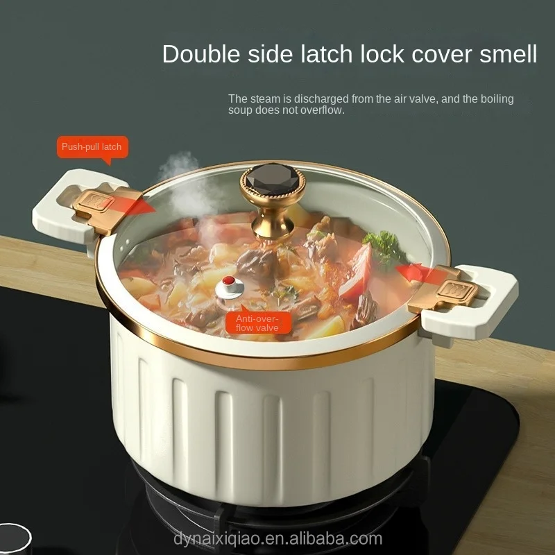Large Capacity Micro-Pressure Cooking Pot Universal Non-Stick Multi ...