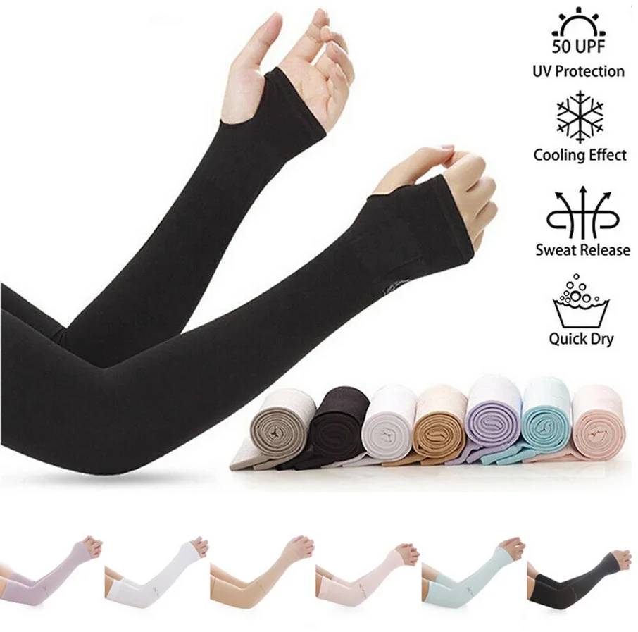 1 Pairs Cooling Sun Sleeves - UV Protection for Men & Women
