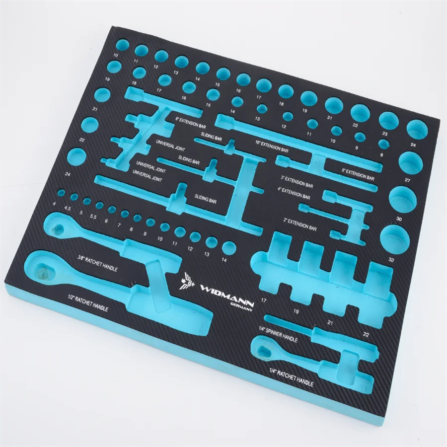 Custom Molded EVA Material Foam Velvet Inserts Roll Style Packaging for ...