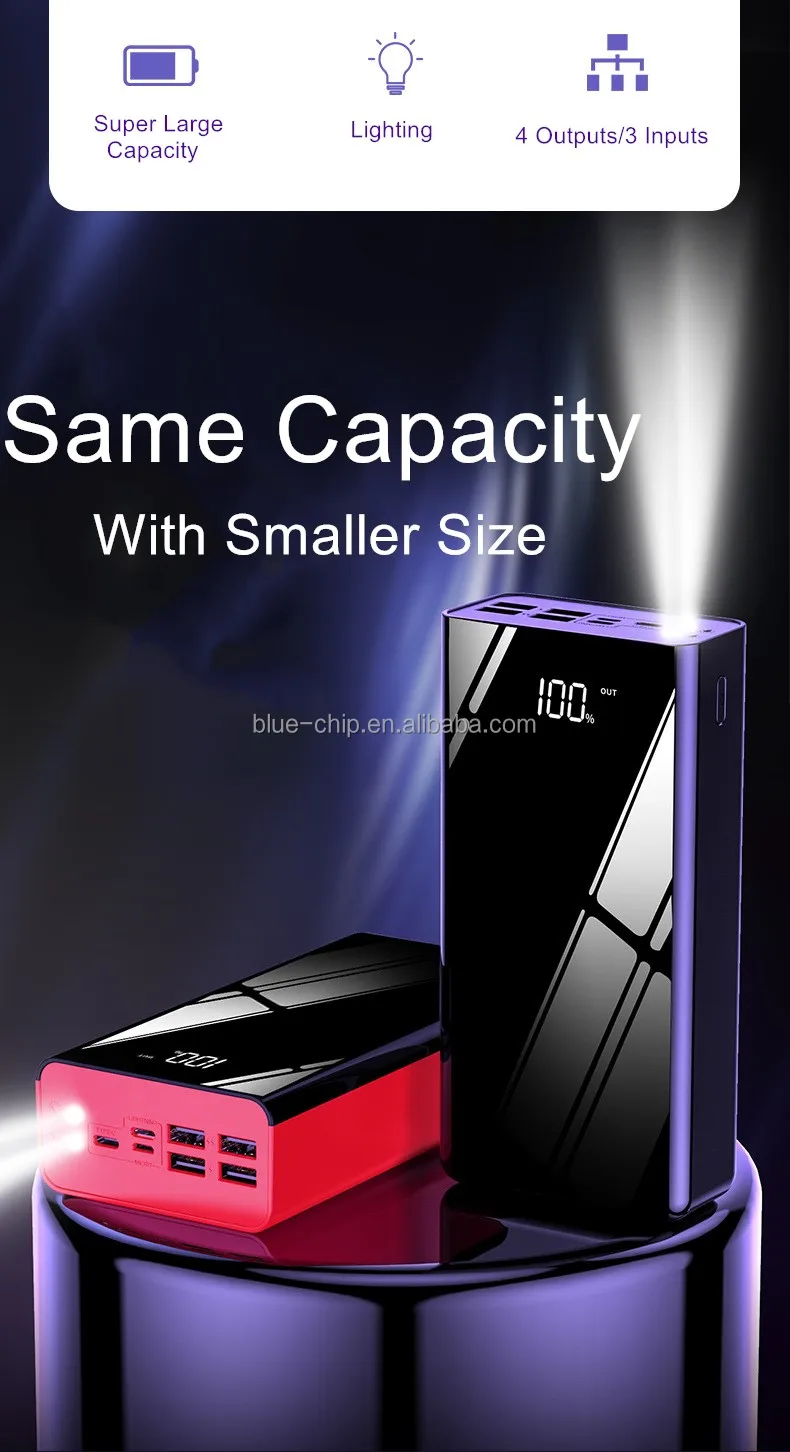OEM logo 50000mAh Powerbank Larger Capacity Power Bank Portable ...