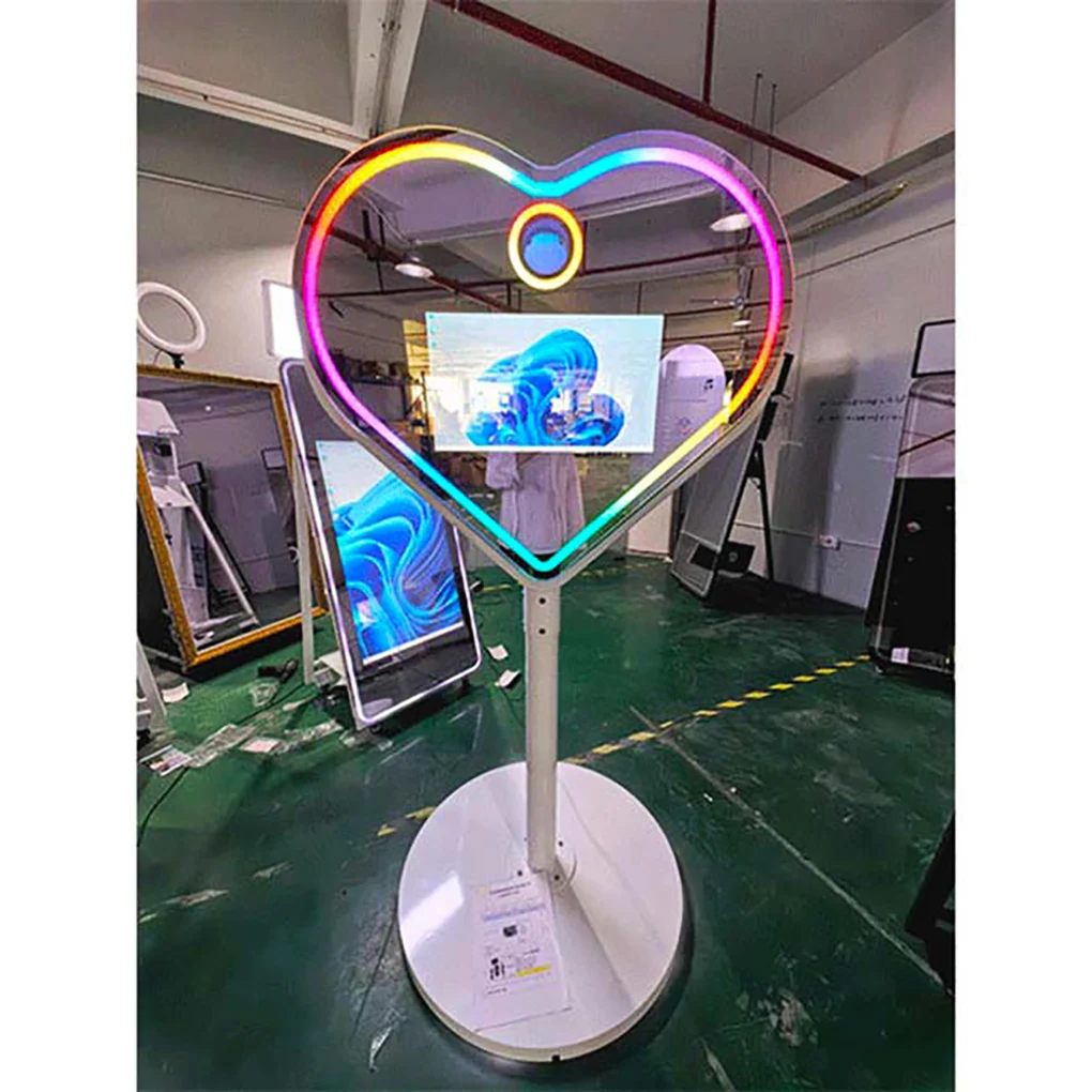 Magic Round Mirror Photo Booth Commercial Rental 70 Inch 40 Inch Magic ...