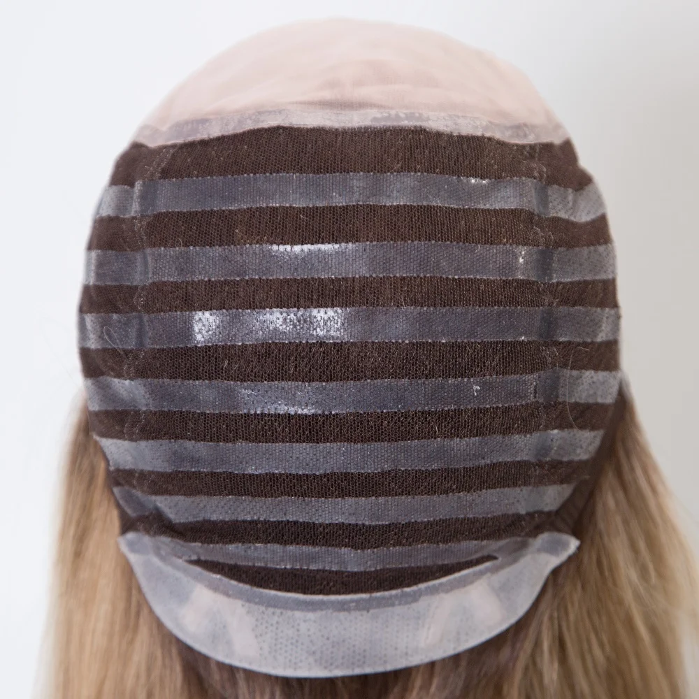 Silicone Gripper Wig - White Blonde European Remy Hair