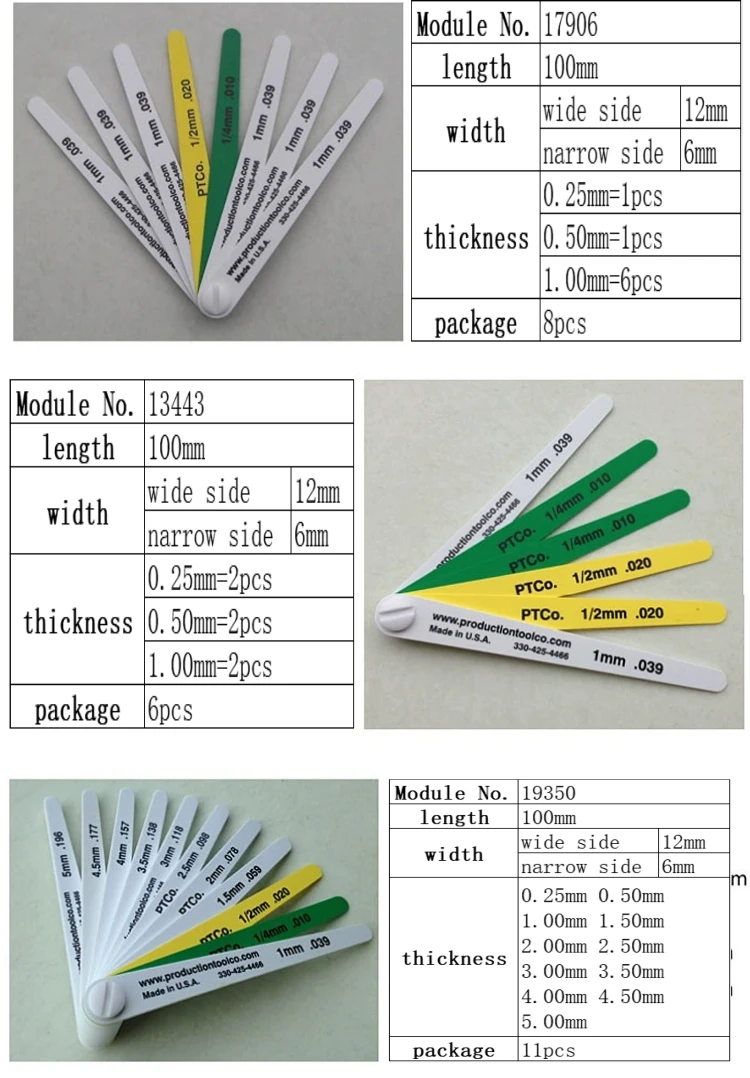 14280 Car Feeler Gauge - Precision Plastic Measurement Tools
