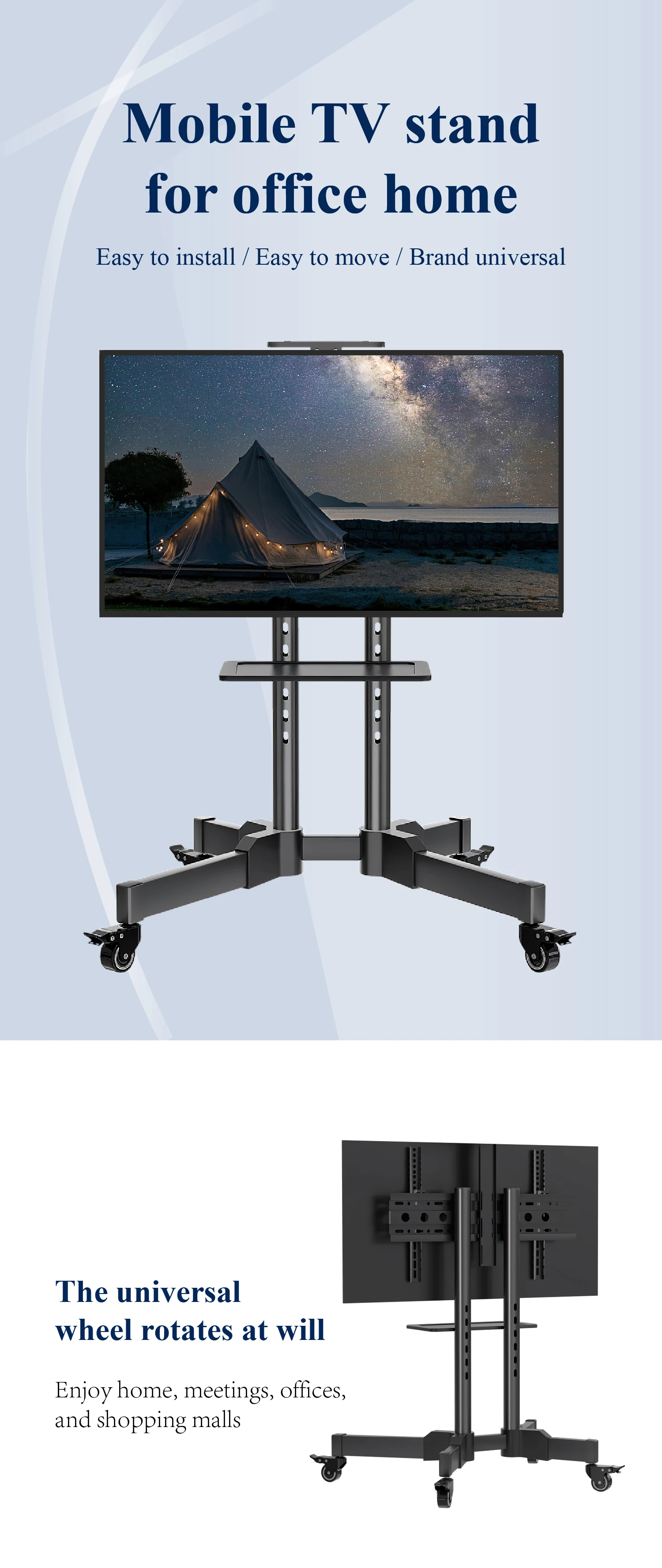 New Design Cold Rolled Steel Mobile Tv Stand Bracket Portable ...