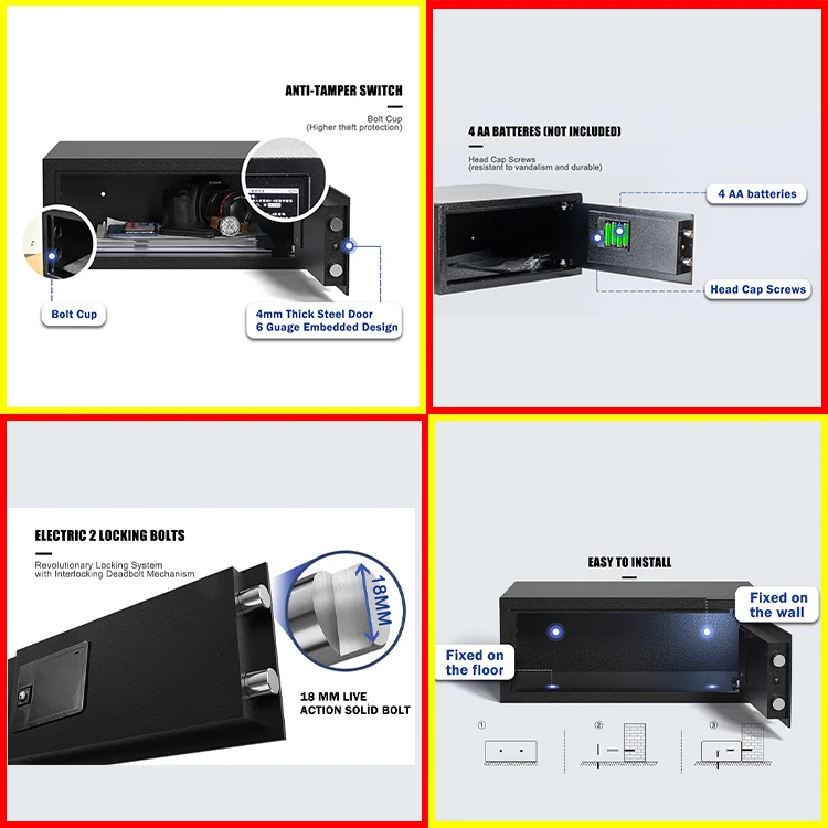 Elsafe Steel Secret Money Deposit Security Mini Electronic Digital Room ...