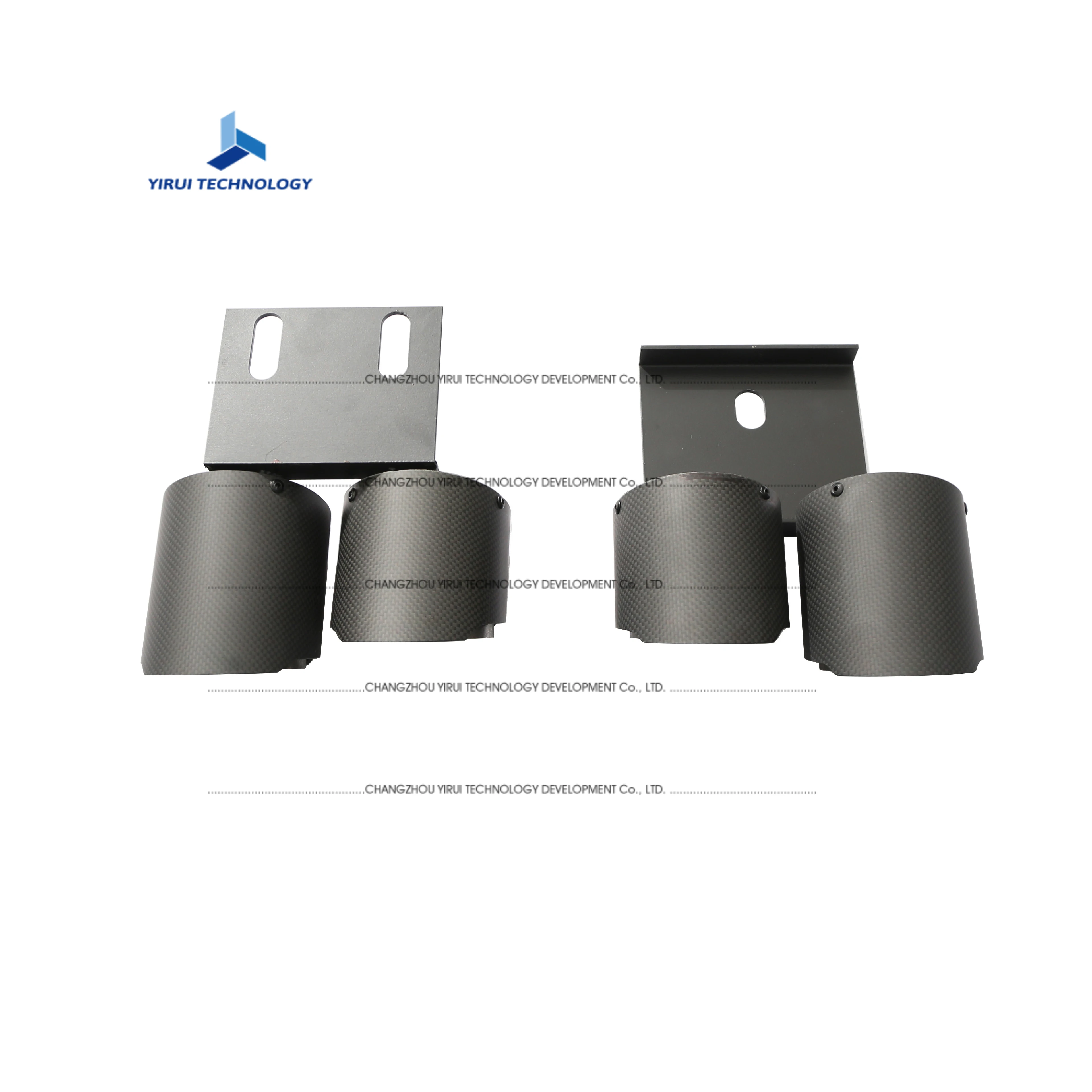 AK Style Carbon Fiber Exhaust Muffler Pipe Car Automobile Split Round ...