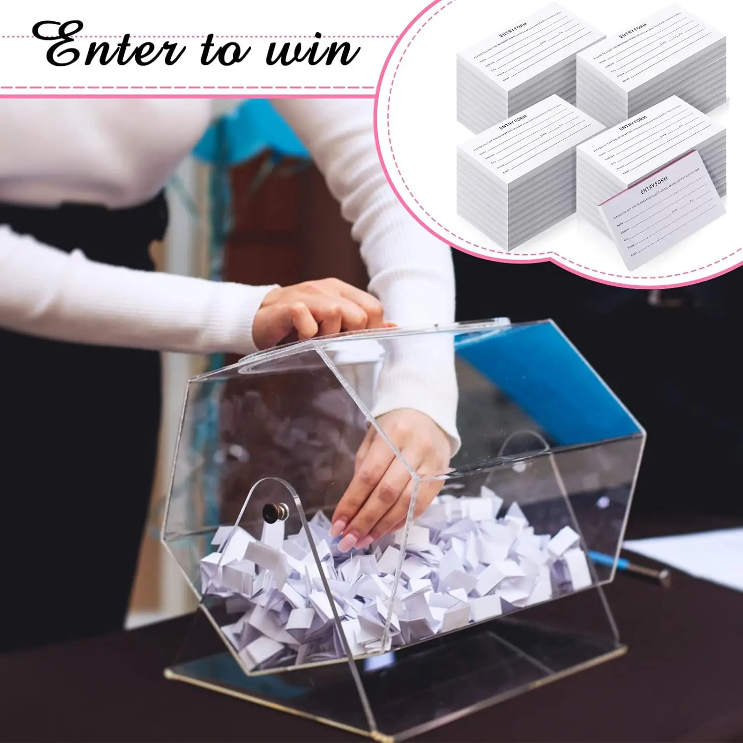 Custom Full Color Printing Enter to Win Raffle Tickets Cards for ...