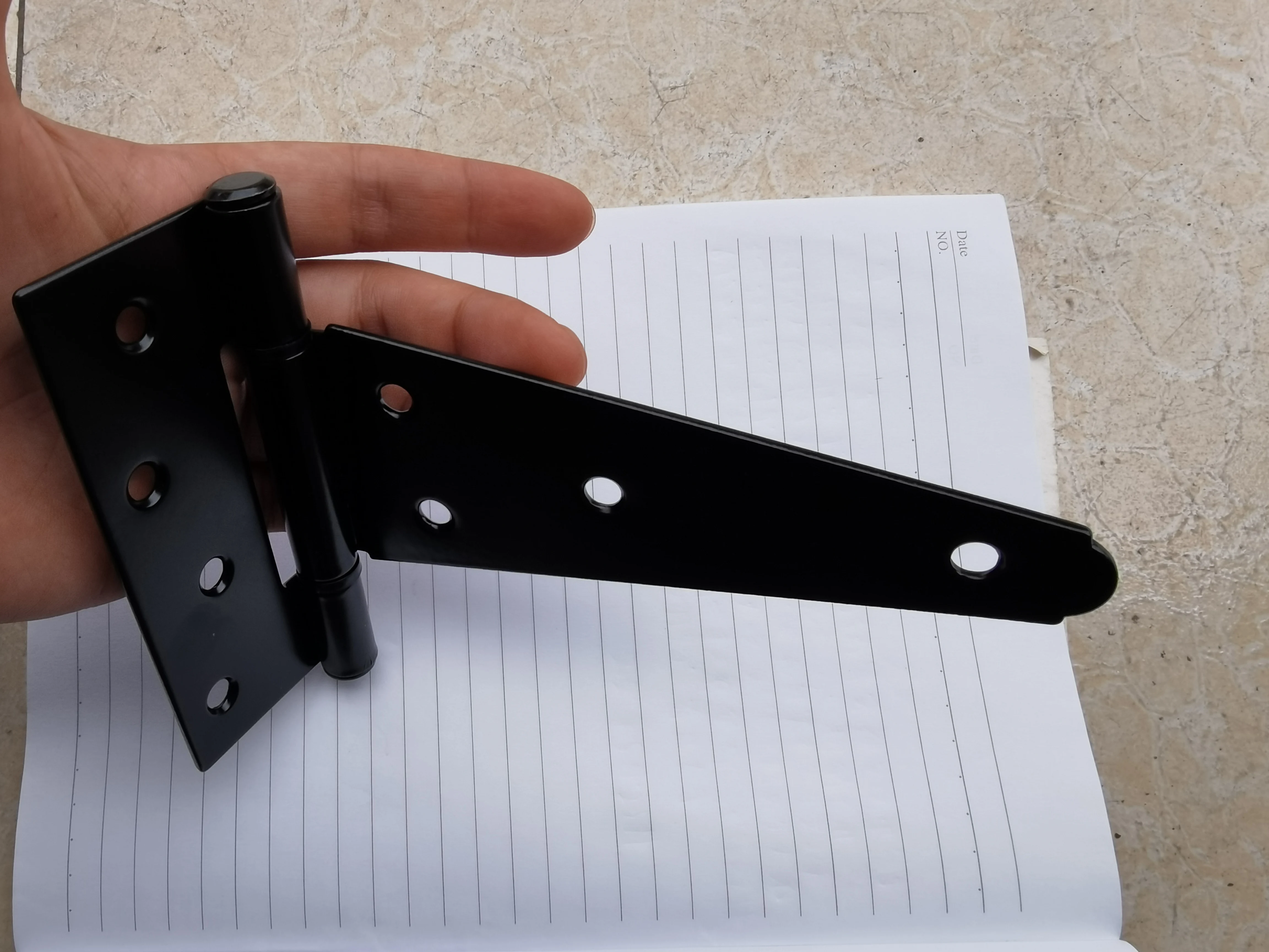 Black Straight Hinge Shed Barn Door Hinges Heavy Duty Gate Wood Fences ...